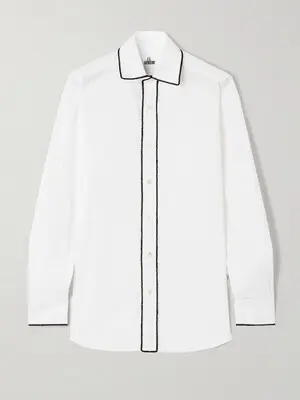 SEBLINE Embroidered Cotton-poplin Shirt
