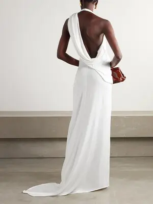 Magda Butrym Asymmetric Draped Gown