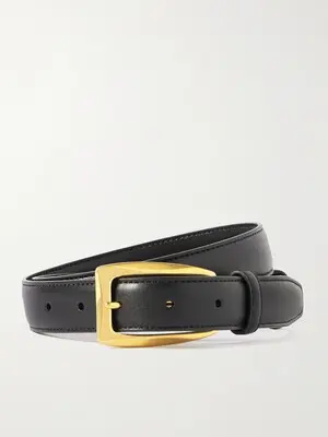 THE ROW Arco Leather Belt With Gold-tone Buckle