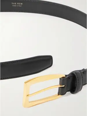 THE ROW Arco Leather Belt With Gold-tone Buckle