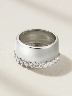 Yvonne Léon Grignotée 18-karat White Diamond Ring - Gold
