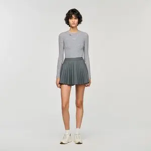 Sandro Wool Layered-effect Sweater - Grey