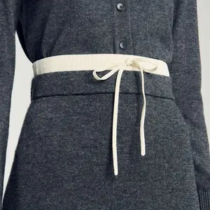 Sandro Maxi Double Waistband Knit Skirt
