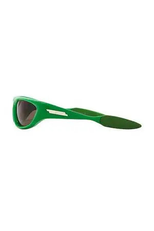 Bottega Veneta Mixed Materials Full Rim Sunglasses