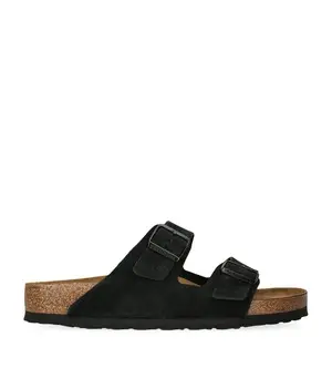 BIRKENSTOCK Arizona Suede Sandals - Black