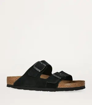 BIRKENSTOCK Arizona Suede Sandals - Black