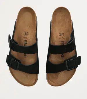 BIRKENSTOCK Arizona Suede Sandals - Black