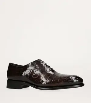 Santoni Carter Leather Oxford Shoes