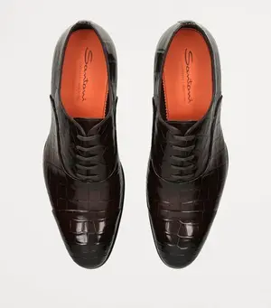 Santoni Carter Leather Oxford Shoes