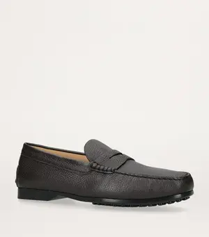 TOD'S Leather Gomma Loafers - Brown