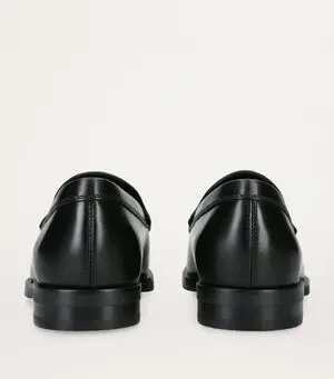 TOD'S Leather Gomma Loafers - Black
