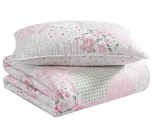 Laura Ashley Ellyn Pink Twin Quilt-sham Set - One-color