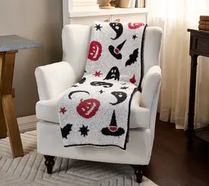 SISTER ROAD BY JG Sister Road Cozy Knit Jacquard Halloween Throw Blanket - One-color