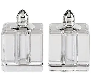 BADASH CRYSTAL Crystal Salt & Pepper Shakers Vitality Platinum - One-color