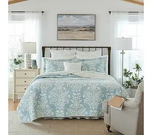 Laura Ashley Rowland Blue Twin Quilt-sham Set - One-color