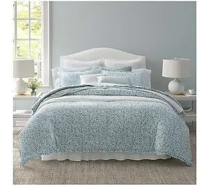 Laura Ashley Jaynie Blue Twin Duvet Cover Set - One-color