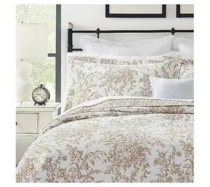 Laura Ashley Bedford Brown Twin Quilt Set