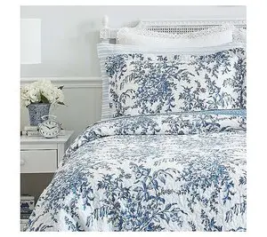 Laura Ashley Bedford Blue King Quilt Set