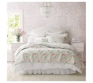 Laura Ashley Melany Pink Twin Quilt-sham Set - One-color