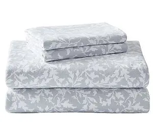 Laura Ashley Crestwood Grey King Sheet Set - One-color