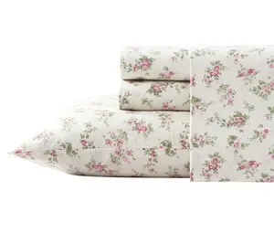 Laura Ashley Audrey Pink Queen Sheet Set - One-color