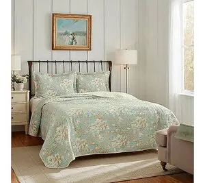 Laura Ashley Brompton Green King Quilt-sham Set