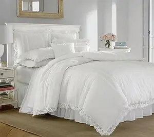 Laura Ashley Annabella White Twin Duvet Cover S Et - One-color