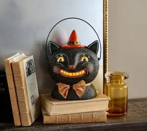 COZY COTTAGE BY LIZ MARIE Halloween Cat Lantern - One-color
