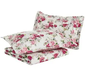 Laura Ashley Lidia Pink Twin Quilt-sham Set - One-color