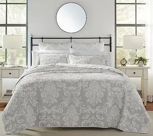 Laura Ashley Venetia Grey Twin Quilt-sham Set - One-color