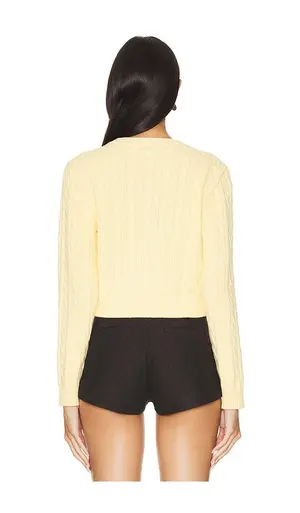 Frankies Bikinis Cable Knit Cardigan - Vanilla Sugar