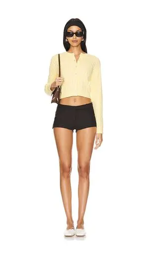 Frankies Bikinis Cable Knit Cardigan - Vanilla Sugar