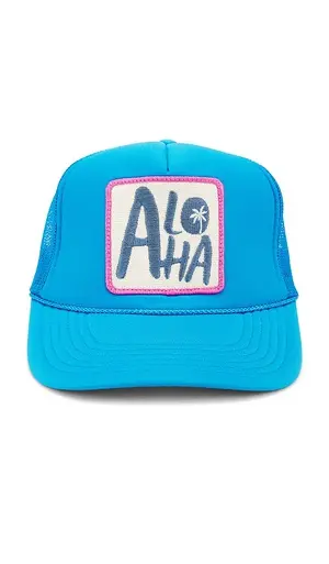 FRIDAY FEELIN Aloha Trucker Hat - Blue