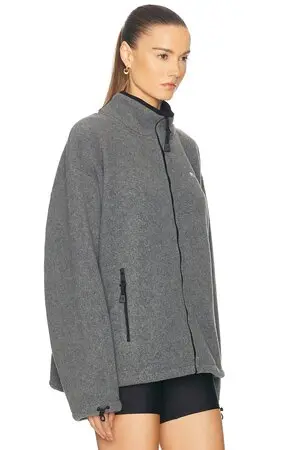 Miu Miu Zip Up Jacket - Grey | Editorialist