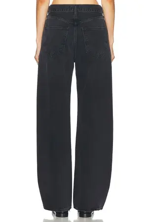 AGOLDE Low Curve Wide Leg Jeans - Black Tar