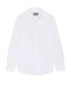 SCHOTT Long Sleeve Oxford Shirt - White