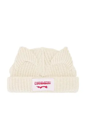 CHARLES JEFFREY Chunky Ears Beanie - Ecru