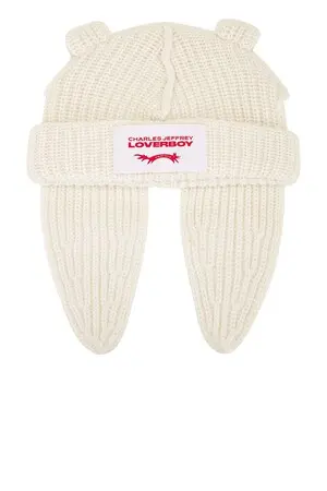 CHARLES JEFFREY Chunky Rabbit Beanie - Ecru