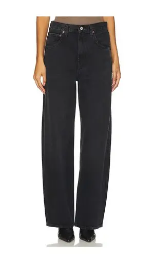 AGOLDE Low Curve Wide Leg Jeans - Black