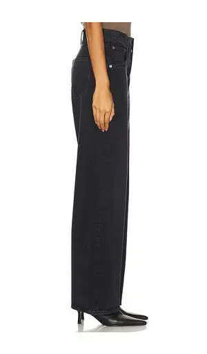 AGOLDE Low Curve Wide Leg Jeans - Black