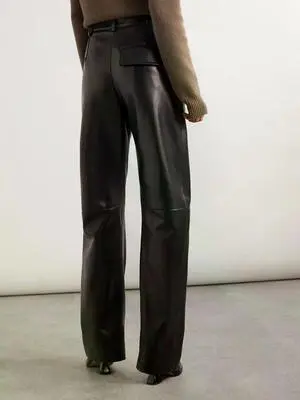 Bottega Veneta Paneled Straight-leg Leather Trousers