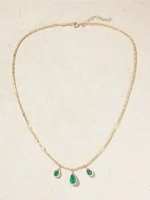 Jacquie Aiche 14-karat Emerald And Diamond Necklace