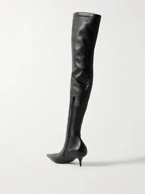 Balenciaga Avenue Leather Over-the-knee Boots
