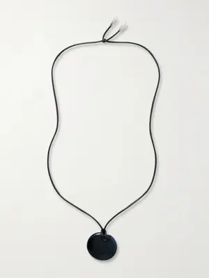 SOPHIE BUHAI Small Full Moon Onyx Pendant Necklace - Black