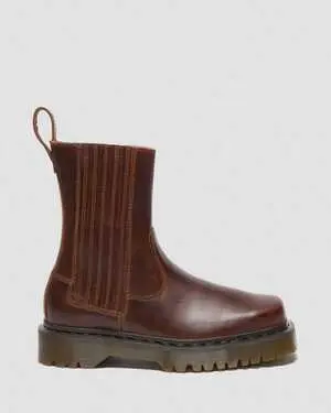 Dr. Martens Amaayah Lo Leather Boots - Brown