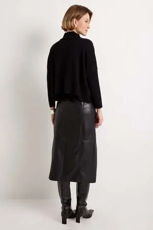MARIE OLIVER Claudie Popover Mock Neck Sweater - Black