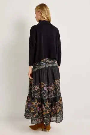 MARIE OLIVER Claudine Popover Mock Neck Sweater - Black