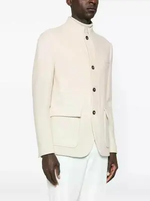 Eleventy Beige Flannel Jacket - Neutrals