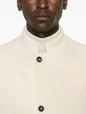 Eleventy Beige Flannel Jacket - Neutrals