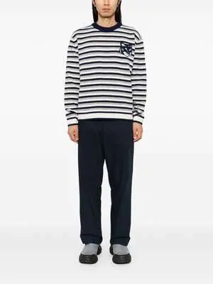 Maison Kitsuné Fox Head Striped Jumper
